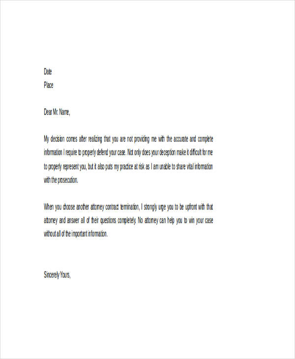 Termination Letter Examples To Download Termination Letter Examples To Download