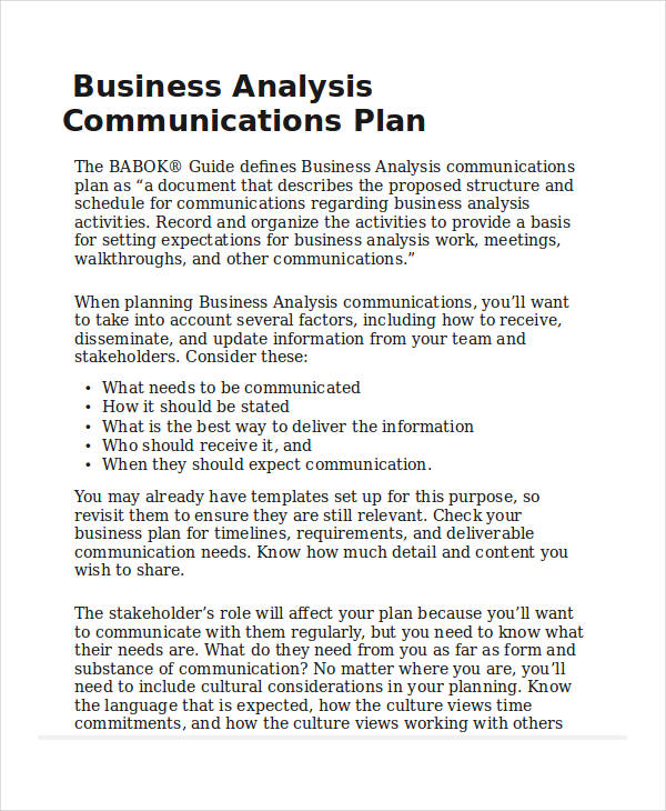 Business Analysis Proposal Template New Business Template Business Analysis Proposal Template New Business Template