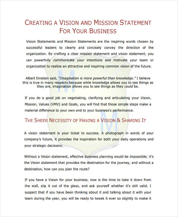 Business Statement - 9+ Examples, Format, Pdf | Examples