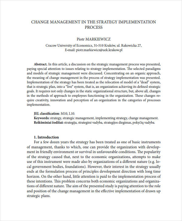 Implementation Plan - 69+ Examples, Format, Pdf | Examples