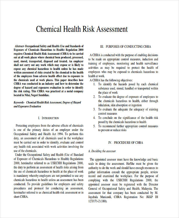 Health Assessment - 36+ Examples, Format, Pdf | Examples