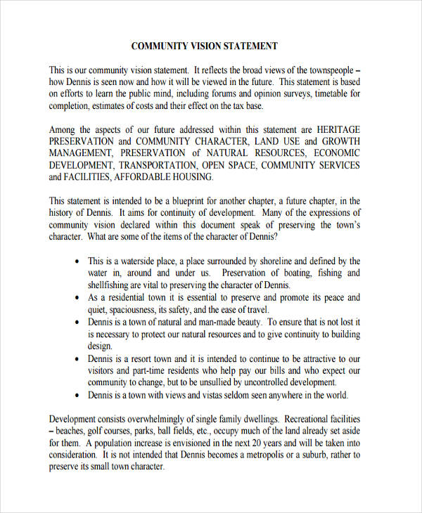 7 Vision Statement Examples To Download