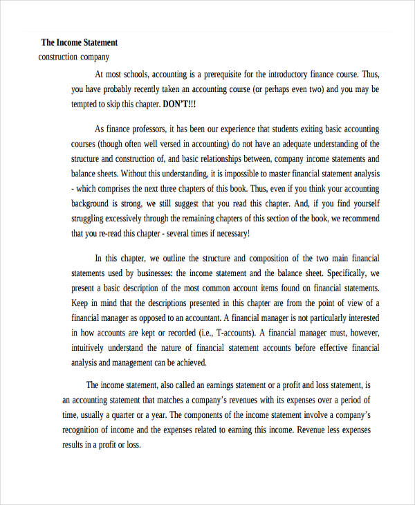 Income Statement - 100+ Examples, Format, Pdf | Examples