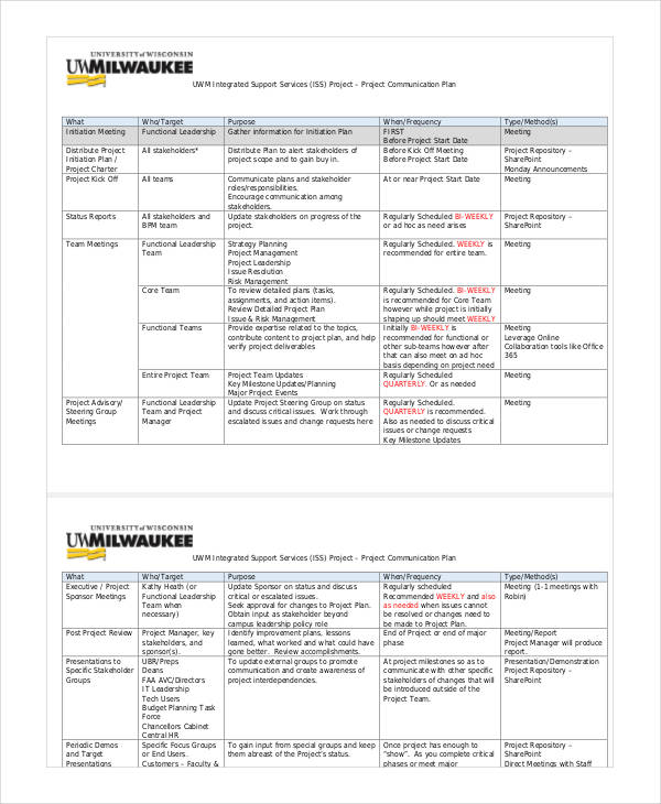 46 Communication Plan Examples To Download