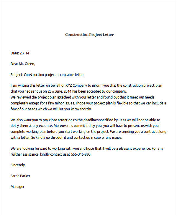 Acceptance Letter 85 Examples Format Pdf Examples