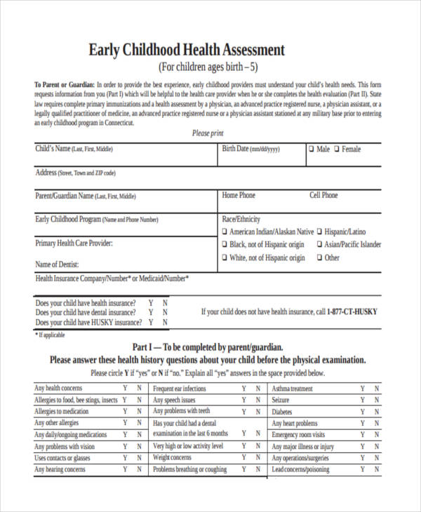 Health Assessment - 36+ Examples, Format, Pdf | Examples