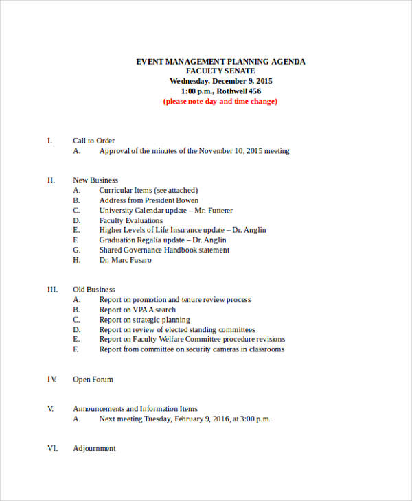 Event Agenda 24 Examples Format Pdf Examples