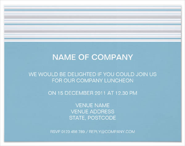 Formal Lunch Invitation
