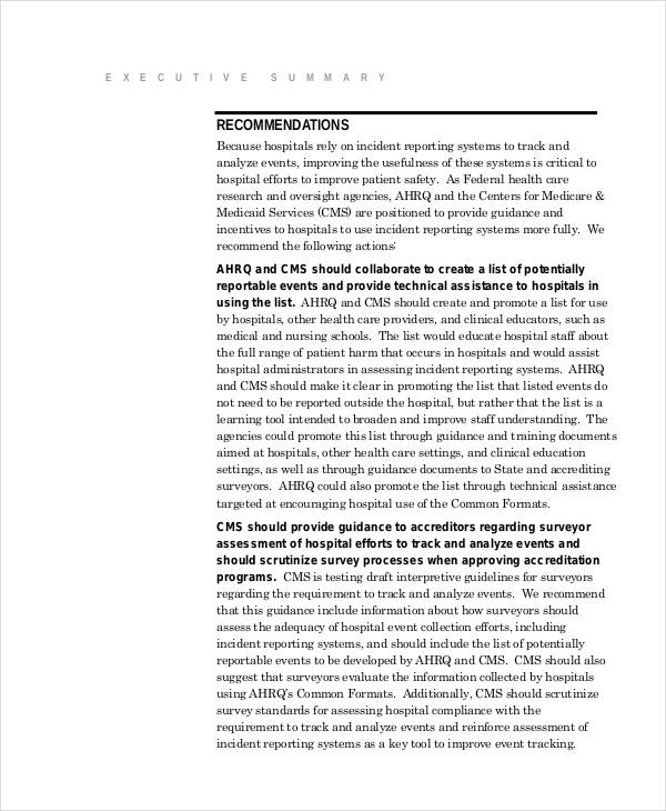 Hospital Incident Report Sample Letter Master Of Template Document