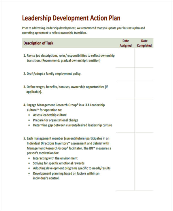  Personal Leadership Action Plan Example How To Write An Action Plan 