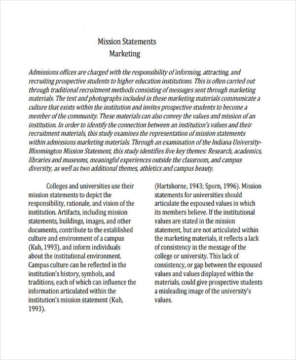 FREE 53 Mission Statement Examples Samples In PDF Word Pages 
