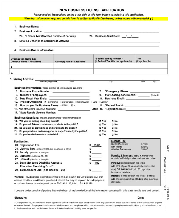 Business Application - 26+ Examples, Format, Pdf | Examples