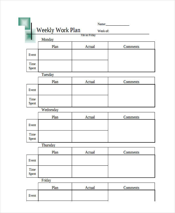 FREE 52 Work Plan Examples Samples In PDF Word Google Docs 