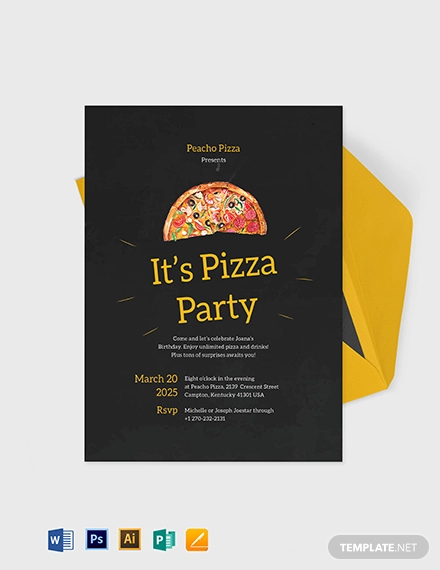 Pizza Party Invitation 12 Examples Format Pdf Examples