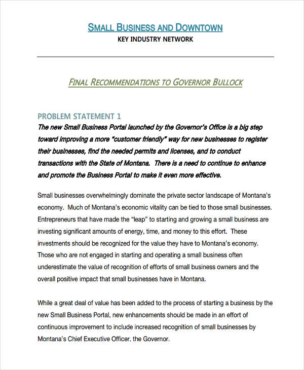 Business Statement 9 Examples Format Pdf Examples