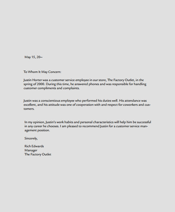 Business Reference Letter Examples 21 In PDF DOC Examples