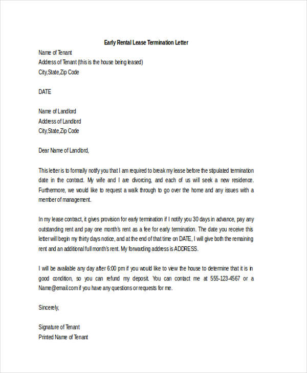 Termination Letter Examples 77 In PDF MS Word Google Docs 