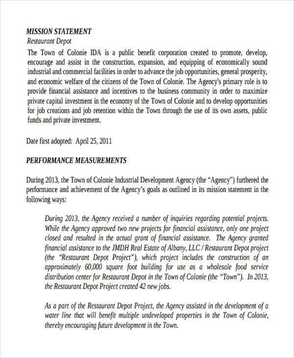 FREE 53 Mission Statement Examples Samples In PDF Word Pages