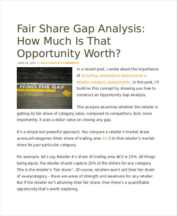 Gap Analysis - 27+ Examples, Format, Pdf | Examples