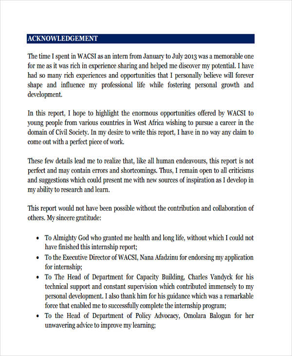 How To Write Acknowledgement For Thesis Financial Report