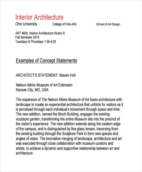 Concept Statement 26 Examples Format Pdf Examples