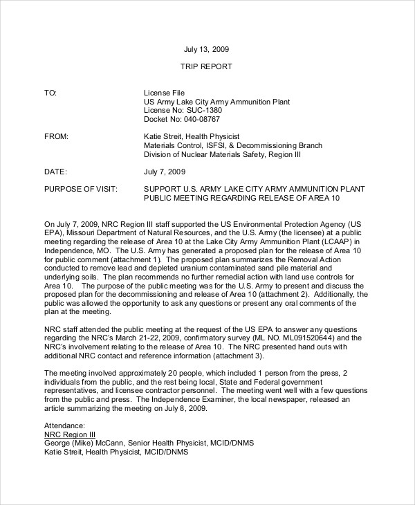 Trip Report 11 Examples Google DOCS PDF Apple Pages Examples