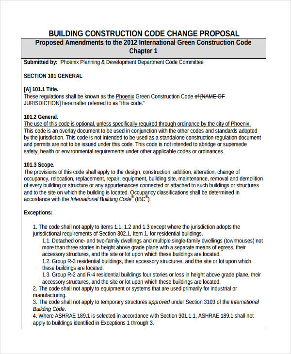 Construction Proposal Examples - 32+ in PDF | MS Word | PSD | AI | Examples