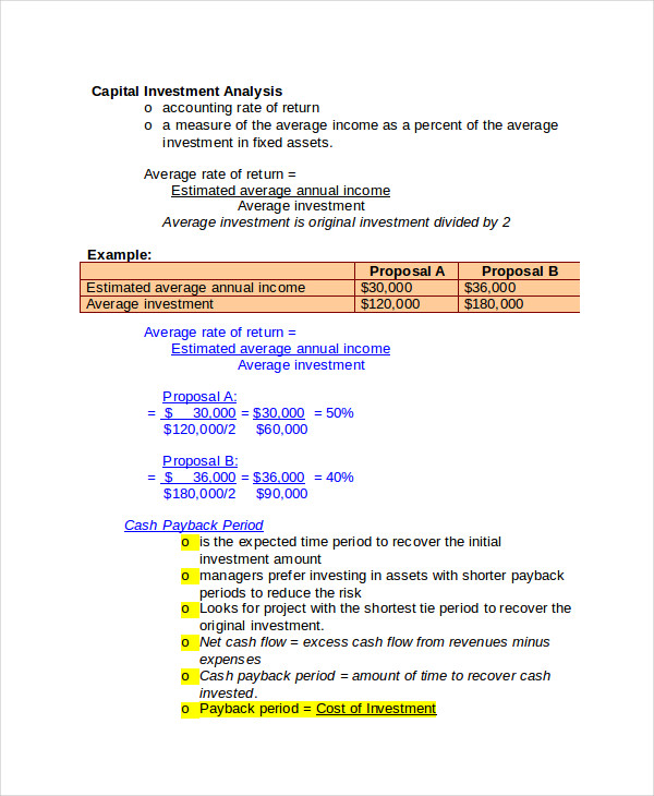 Investment Analysis - 15+ Examples, Format, Pdf | Examples