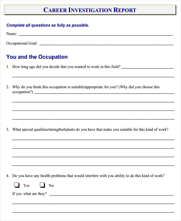 Investigation Report 22 Examples Format Pdf Examples