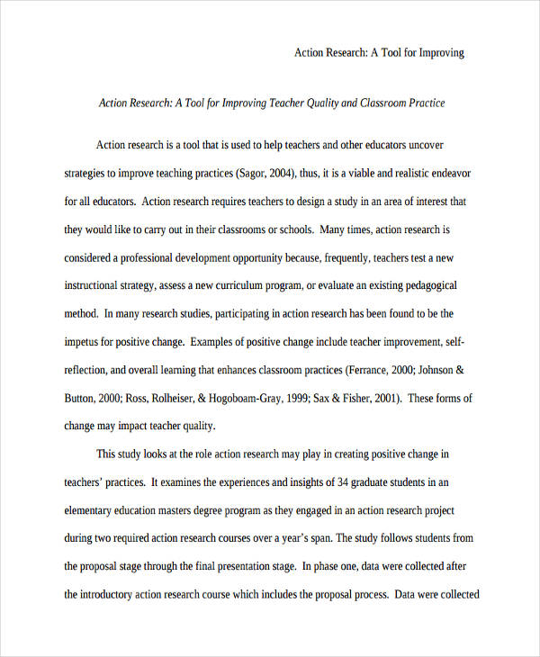 Action Research Proposal - 9+ Examples, Format, Pdf | Examples