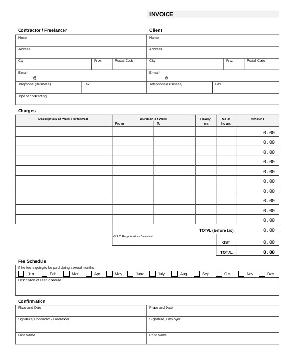 Bill Of Material Invoice Templates 5 Free Xlsx Docs PDF Samples 