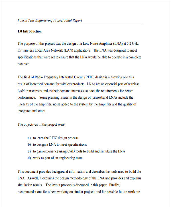 Project Report 30 Examples PDF MS Word Pages Google Docs Examples
