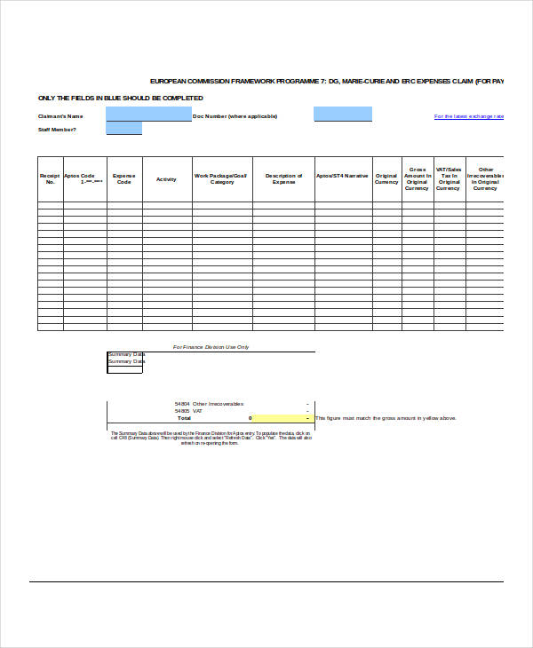 Expense Report - 36+ Examples, Samples, PDF, Google Docs, Pages, DOC ...