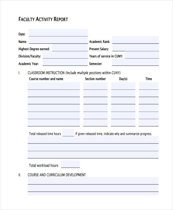 Sample Activity Report Format Vrogue co