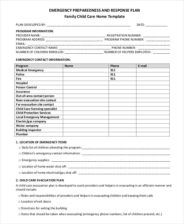 Emergency Plan 36 Examples Format Pdf Examples