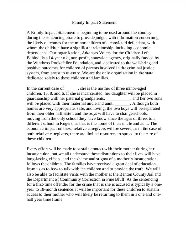 Impact Statement 6 Examples Format Pdf Examples