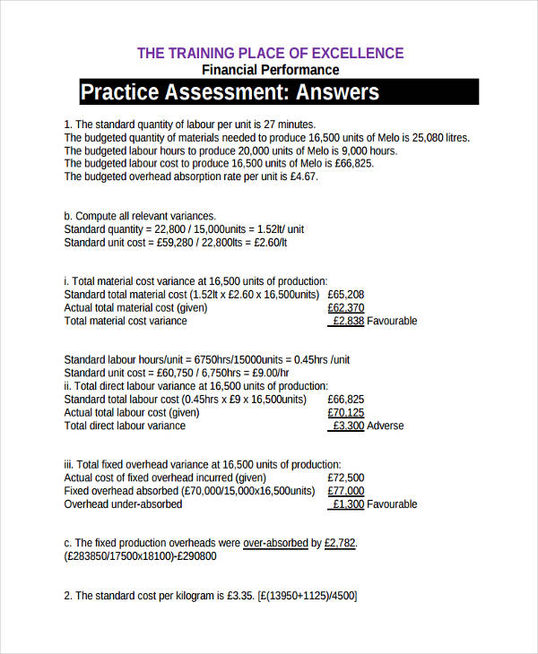 Performance Assessment - 19+ Examples, Format, Sample | Examples