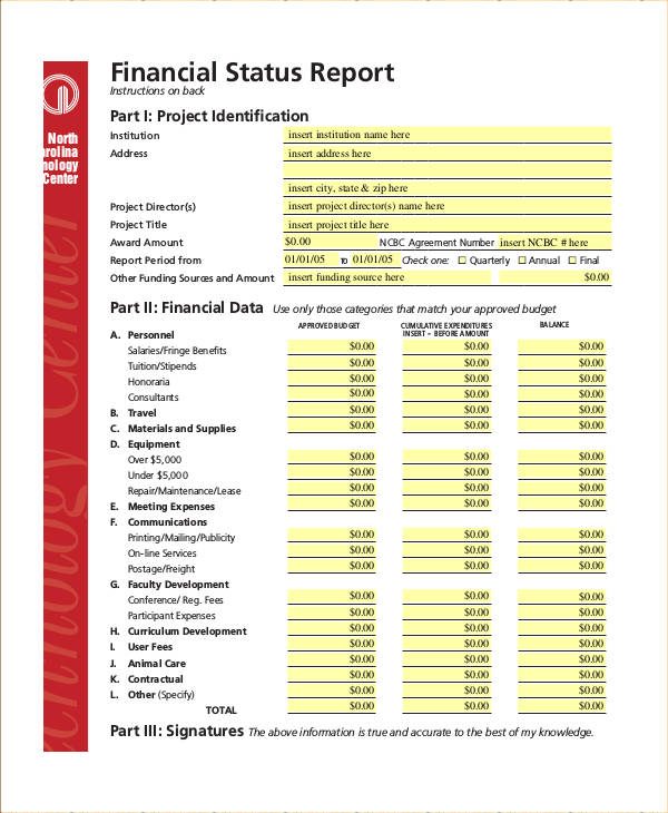 Status Report - 9+ Examples, Format, Pdf | Examples
