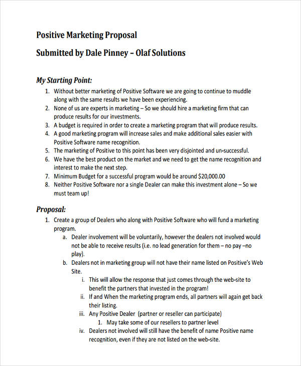 Download Marketing Research Proposal Template For Free