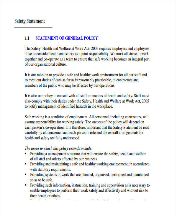 Statement In PDF 54 Examples Format Sample Examples