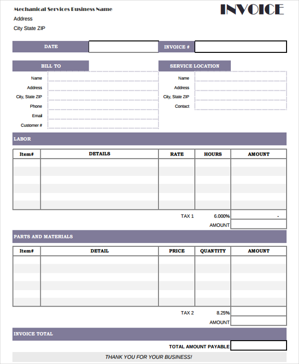 Hvac Service Invoice Form Custom Carbonless Printing Designsnprint 