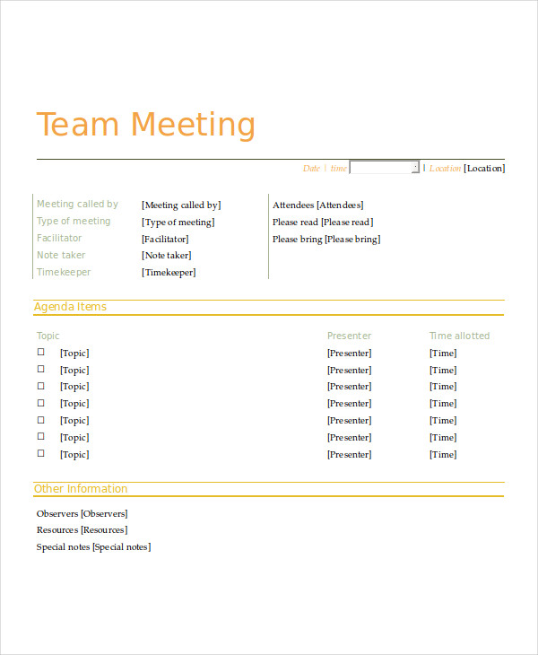 7 Staff Meeting Agenda Examples To Download 7 Staff Meeting Agenda Examples To Download