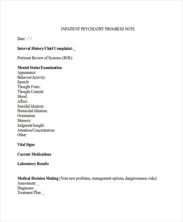 Progress Note 18 Examples Format Pdf Examples