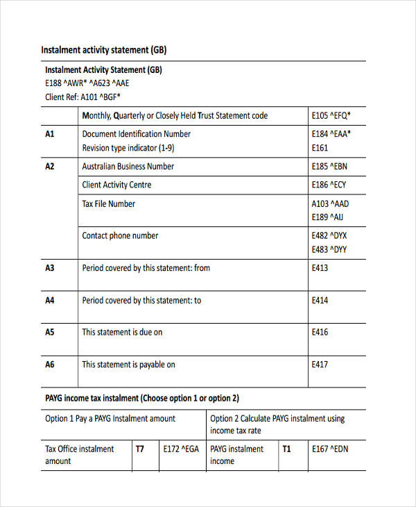 Statement in PDF - 54+ Examples, Format, Sample | Examples