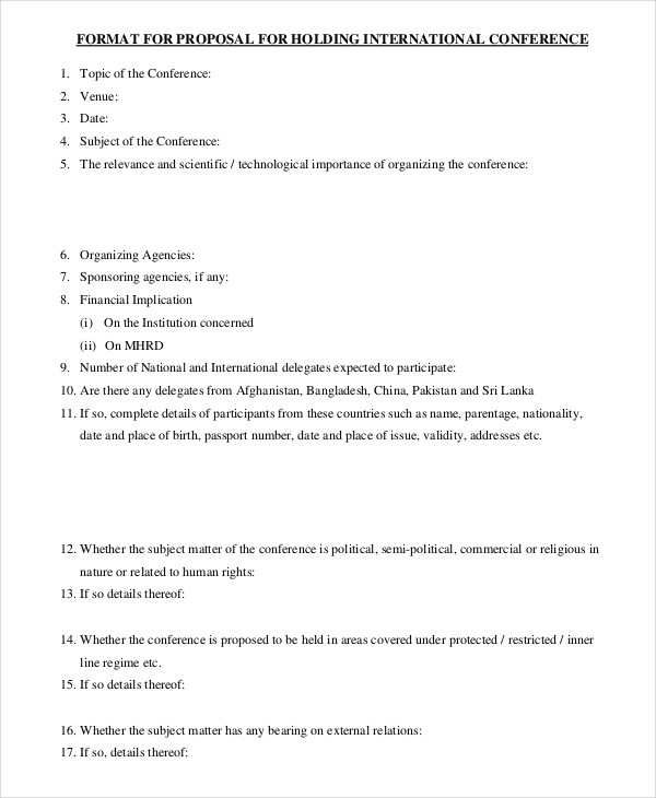 Conference Proposal - 9+ Examples, Format, Pdf | Examples