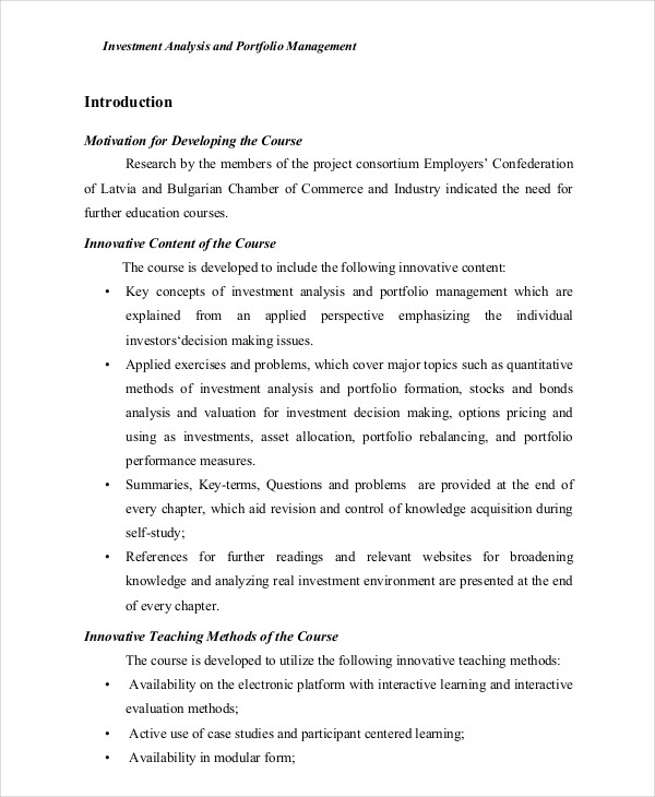 Investment Analysis - 15+ Examples, Format, Pdf | Examples