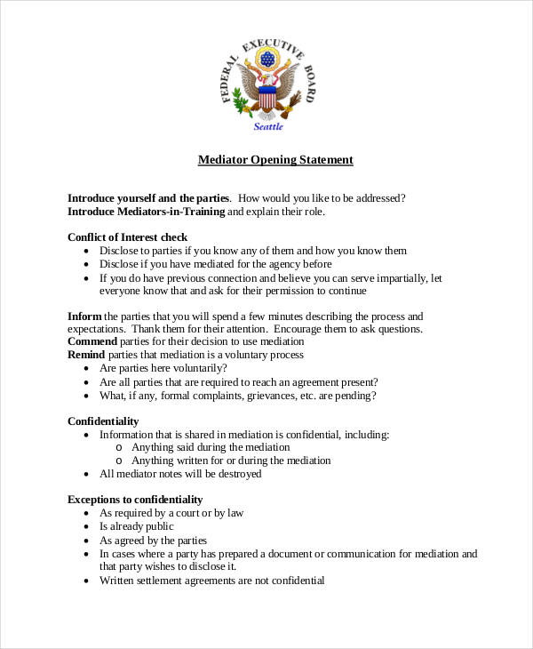 Opening Statement 7 Examples Format Pdf Examples