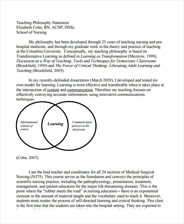 Teaching Statement 10 Examples Format Pdf Examples