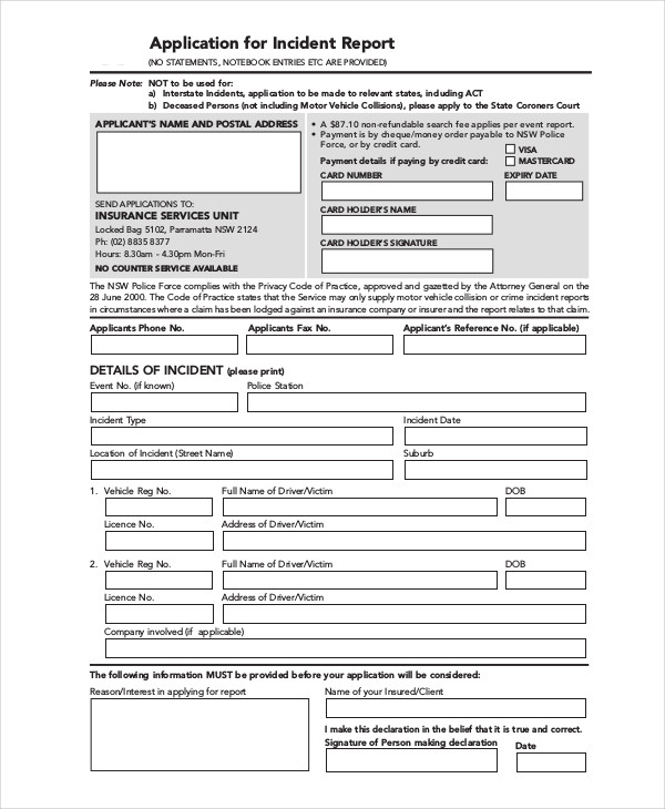 Police Report - 10+ Examples, Format, Pdf | Examples