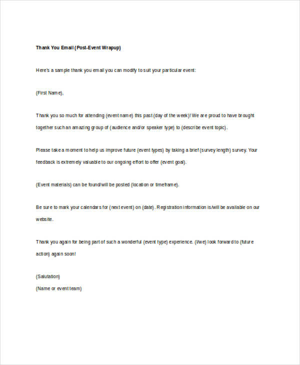 Thank You Email 18 Examples Format Pdf Examples